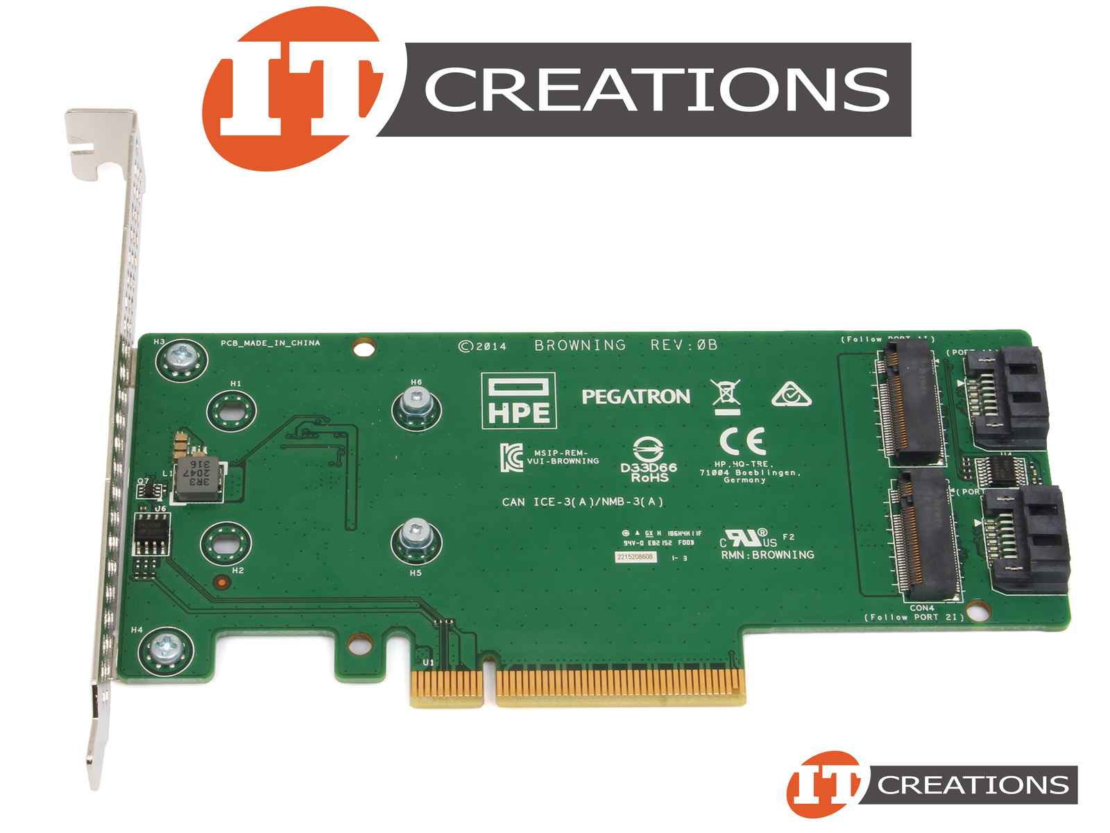 759505-001-HIGH P HP PCIE TO DUAL M.2 SATA ADAPTER BOARD - PCI-E X8 ( 2 ...