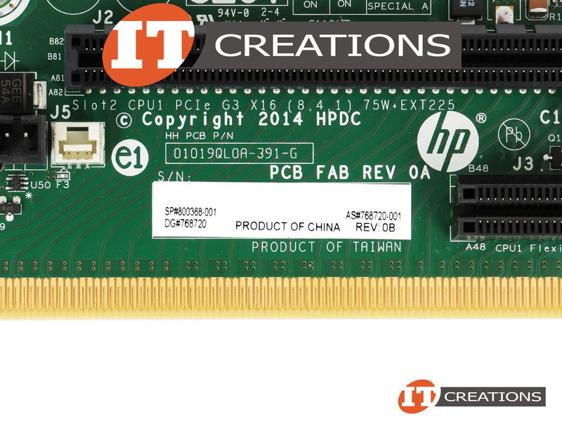 768720-001 HP PCA FLOM RISER CARD X16 X8 FOR HPE PROLIANT XL190R G9 ...