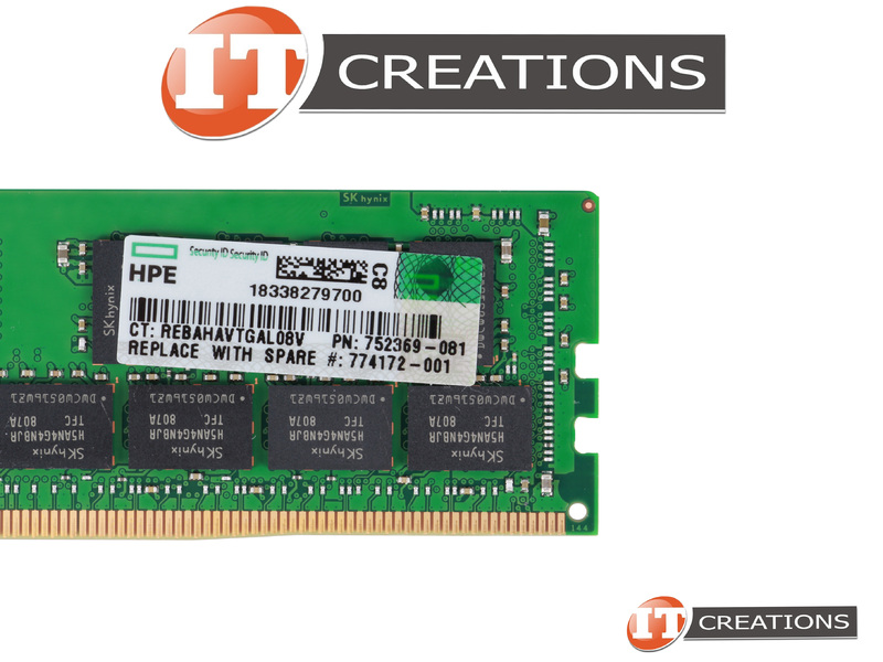 774172-001 HP / HPE / Micron 16GB PC4-17000p-R DDR4-2133p-R Registered ...