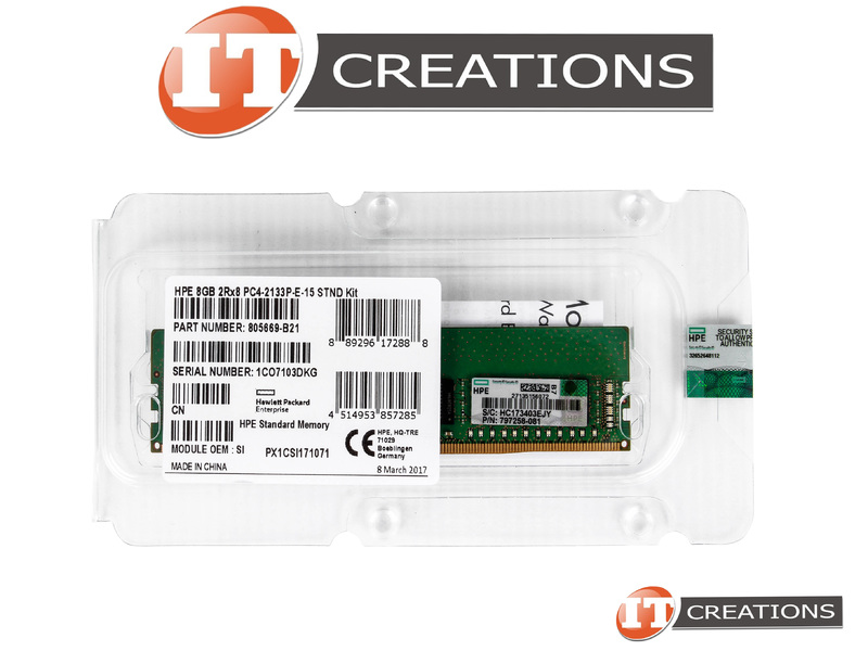 797258-081-RETAIL - Retail - HP / HPE 8GB PC4-17000 DDR4-2133p-E ...