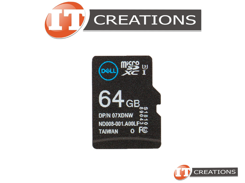 7XDNW DELL 64GB C10 U3 SDXC MICRO SD CARD - CLASS 10 UHS-3 MICRO SECURE ...