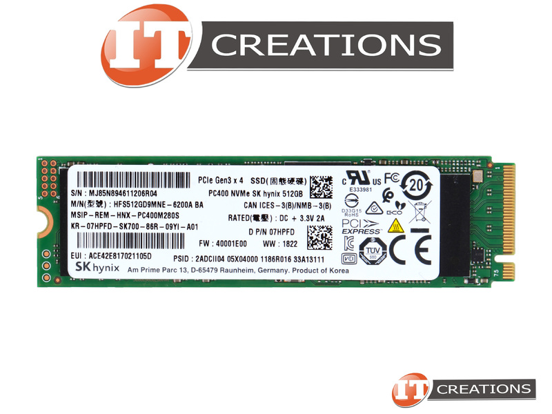 7HPFD - Refurbished - DELL / SK Hynix 512GB PCIE Gen3 X4 NVME M.2 2280 ...