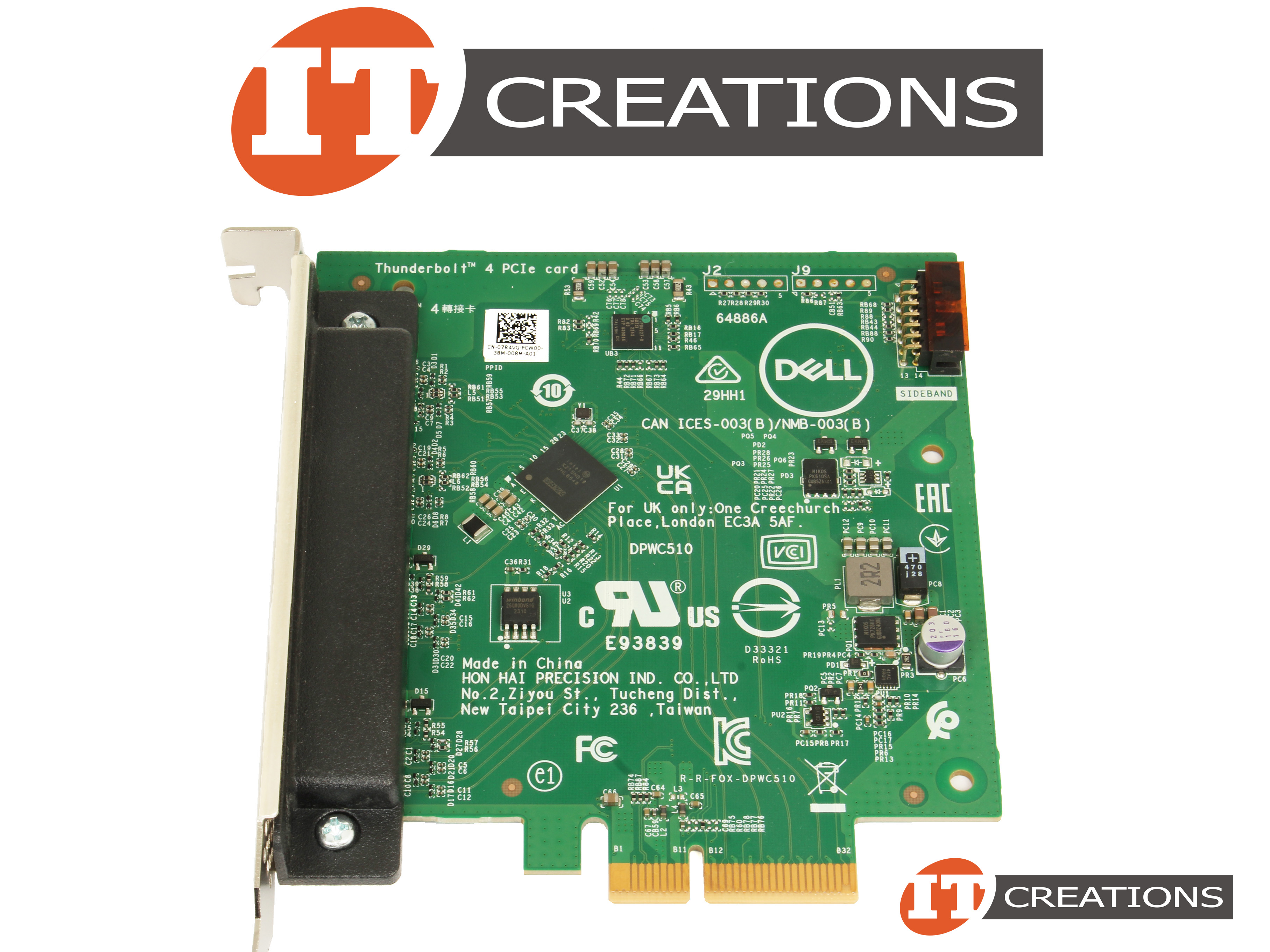 7R4VG-HIGH P DELL Thunderbolt 4 PCIE ADD IN Card Tbt4 PCI-E X4 AIC