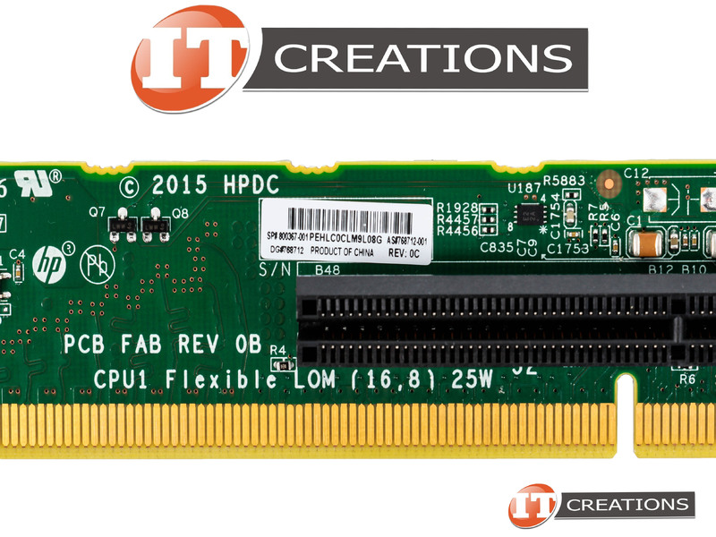 800367-001 HP PCA Flom X8 Riser Card For HPE Proliant Xl170r G9 ...