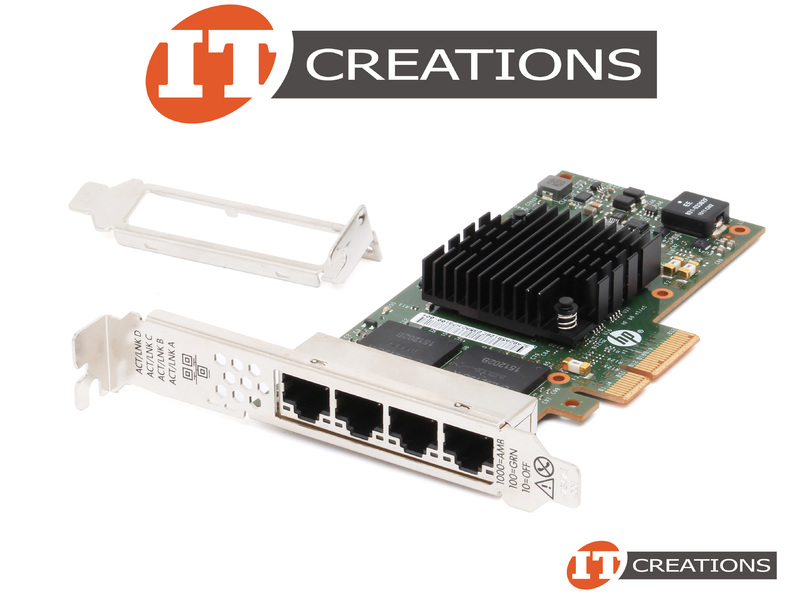 811546-B21 HP / HPE ETHERNET 366T NIC 1GB 4 PORT PCI-E 2.1 X4 NETWORK ...