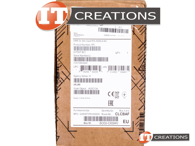 817967-B21-RETAIL - Retail - HP CPU KIT INTEL XEON 22 CORE PROCESSOR E5 ...