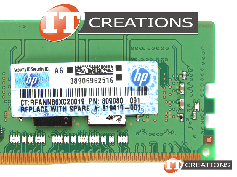 819410-001 HP / SAMSUNG 8GB PC4-19200 DDR4-2400T-R REGISTERED ECC 1RX8 ...