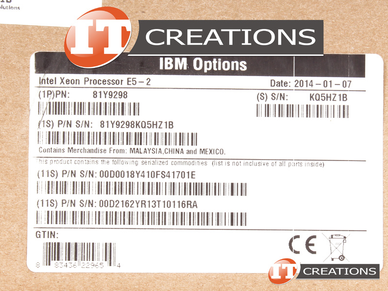 81Y9298-RETAIL - Retail - IBM CPU KIT INTEL XEON 8 CORE PROCESSOR E5 ...