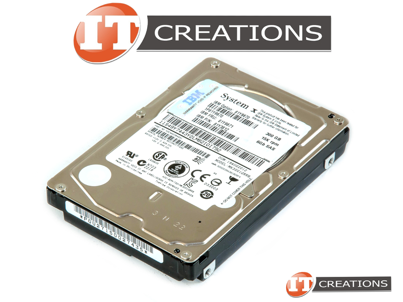 81Y3812 IBM / TOSHIBA 300GB 15K RPM SAS 2.5 INCH SMALL FORM FACTOR SFF ...