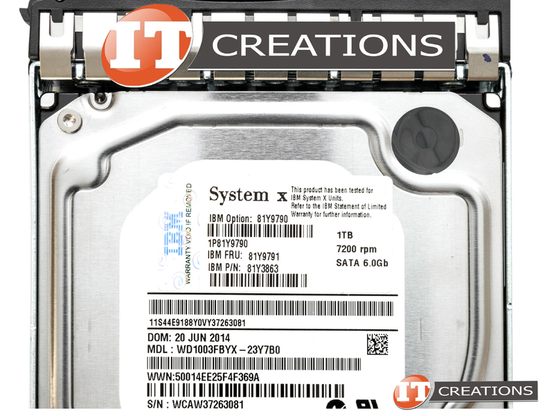 81Y9790 - Refurbished - IBM / WESTERN DIGITAL 1TB 7.2K RPM SATA III 3.5 ...