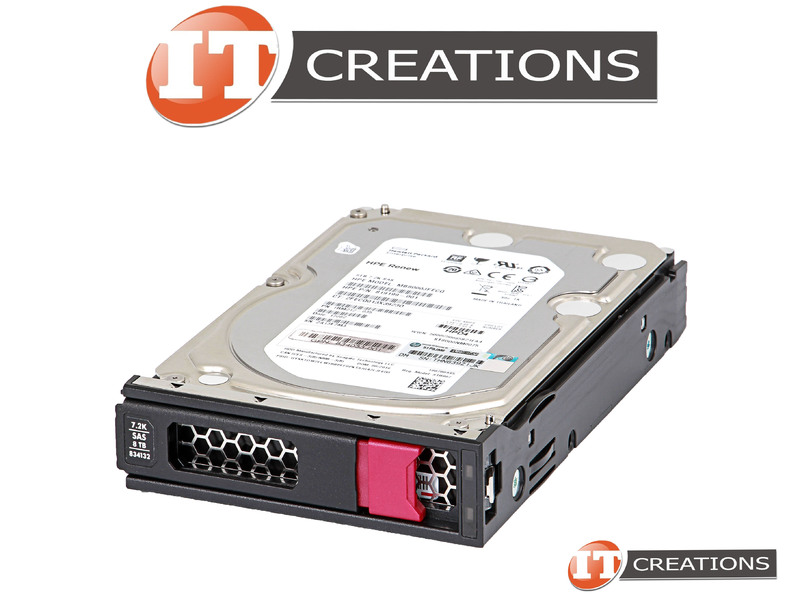 834132-001 - New Other - HP / HPE 8TB 7.2k RPM SAS III 3.5 Inch Large Form Factor LFF Enterprise ...