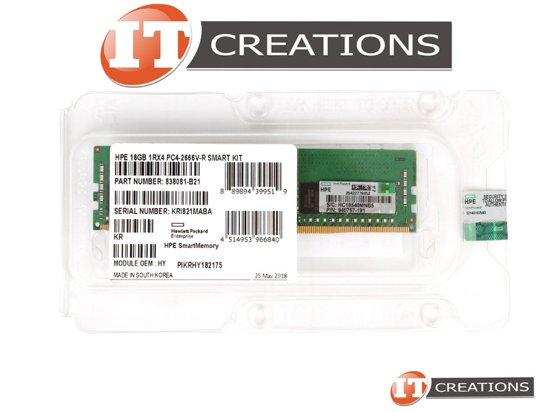 838081-B21-RETAIL - Retail - HP / HPE 16GB PC4-21300 DDR4-2666v-R ...