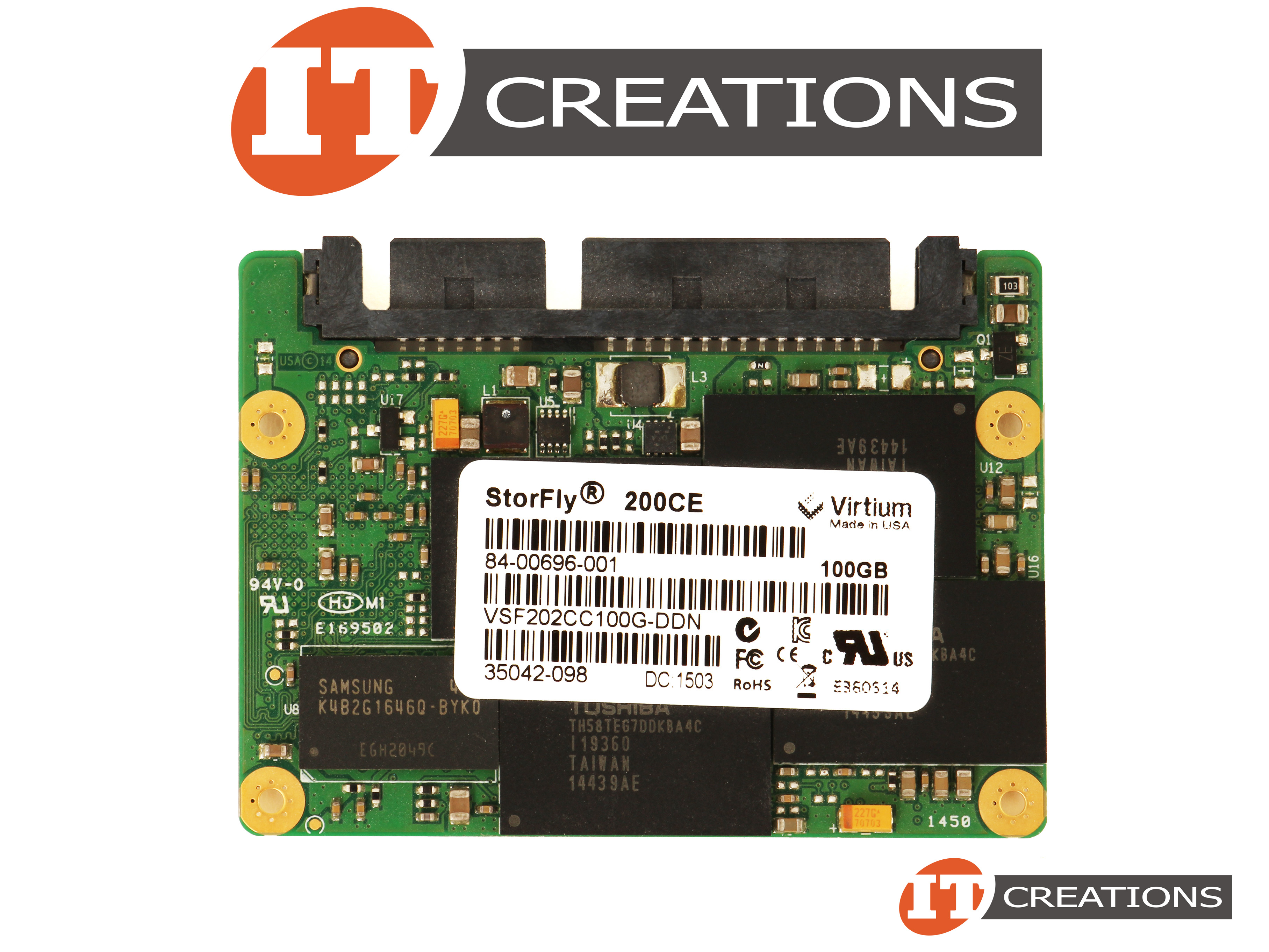 84-00696-001 - Used - Virtium 100GB MLC Isata Half Slim Storfly 200ce ...