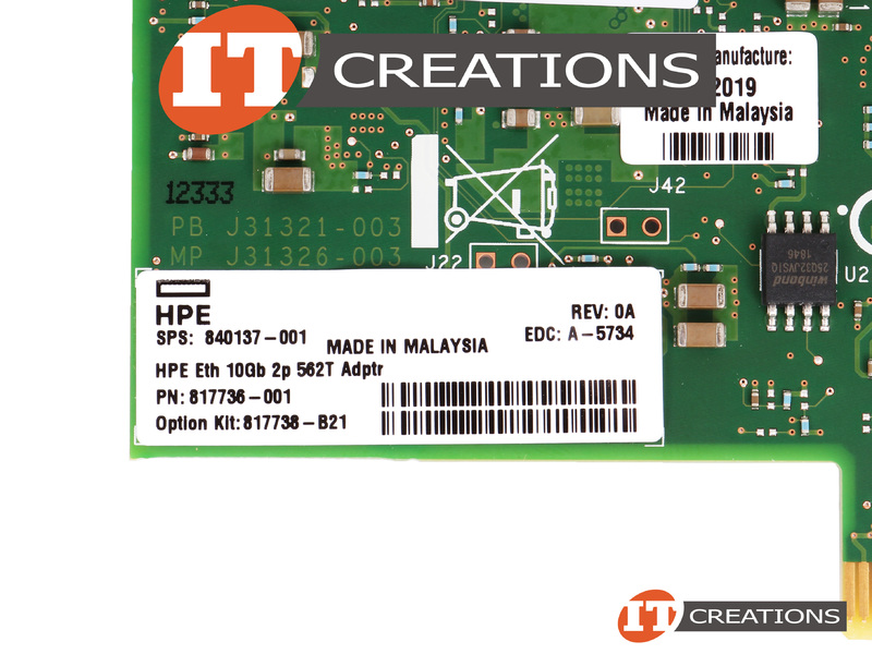 840137-001-HIGH P HP / HPE 562t Ethernet Adapter 10GB Dual Port Network ...