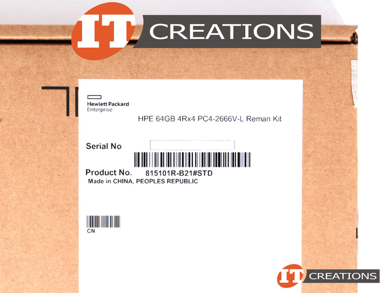 850882-001-RENEW - Refurbished - HP / HPE 64GB PC4-21300 DDR4-2666V-L LOAD REDUCED ECC 4DRX4 ...
