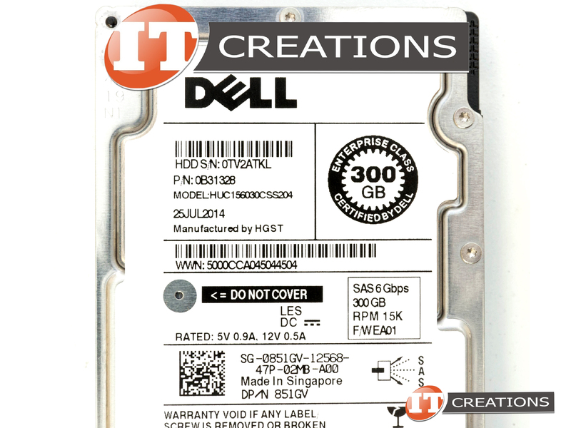 851GV - Used - DELL / Hitachi Global 300GB 15K RPM SAS 2.5 Inch Small ...