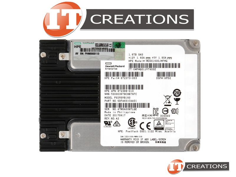 872373-003 - Used - HP / HPE / TOSHIBA 1.6TB MLC SAS III 2.5 INCH SMALL ...