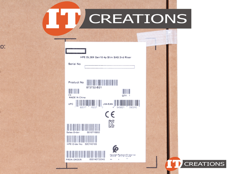 873732-B21-RETAIL - Retail - HP / HPE DL38X GEN10 4P SLIM SAS 2ND RISER ...