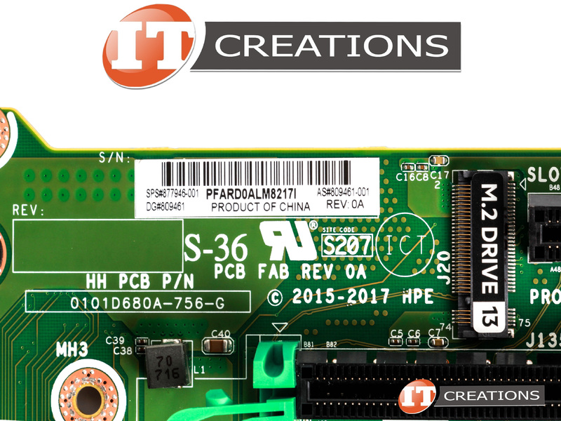 877946-001 HP 2X8 X16 PCIE / M.2 Riser Card For HPE Proliant Dl380 G10 ...