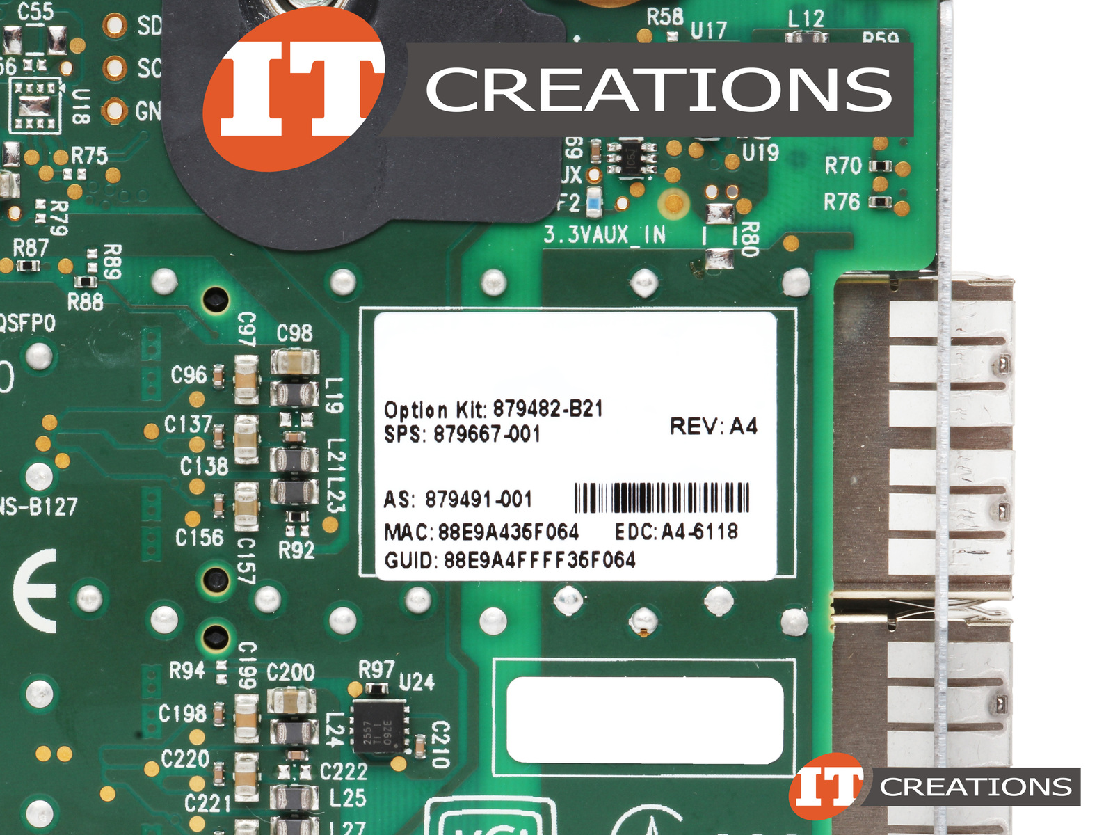 879667-001 HP 547FLR-QSFP IB 40/50GB/S FDR / 40/50GBE DUAL PORT QSFP ...