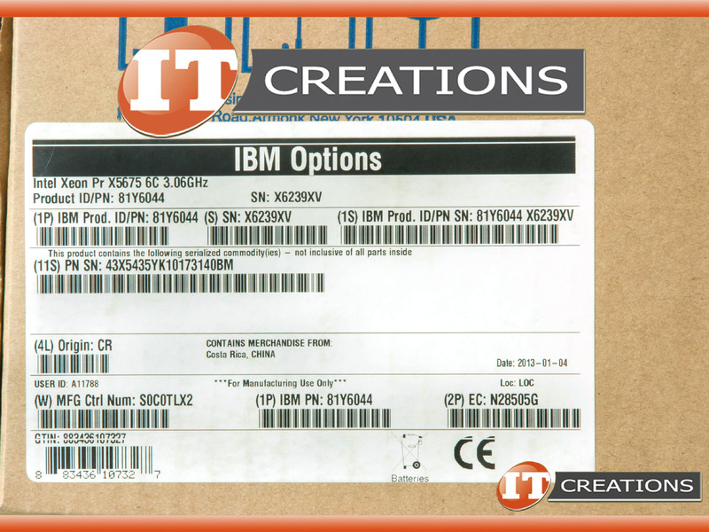 883436107327-RETAIL - Retail - IBM CPU KIT INTEL XEON 6 CORE PROCESSOR ...