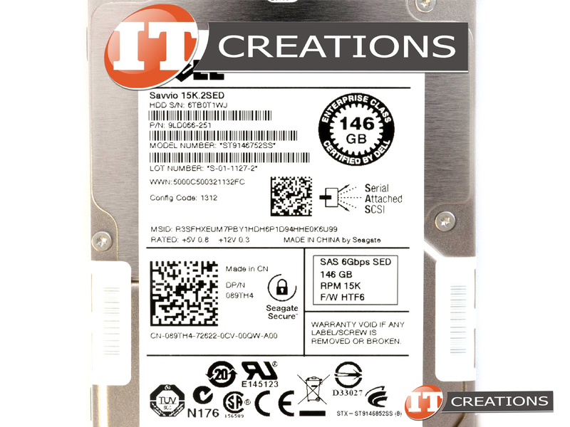 89TH4 - Refurbished - DELL / Seagate 146GB 15K RPM SAS 2.5 Inch Small Form Factor SFF Enterprise ...