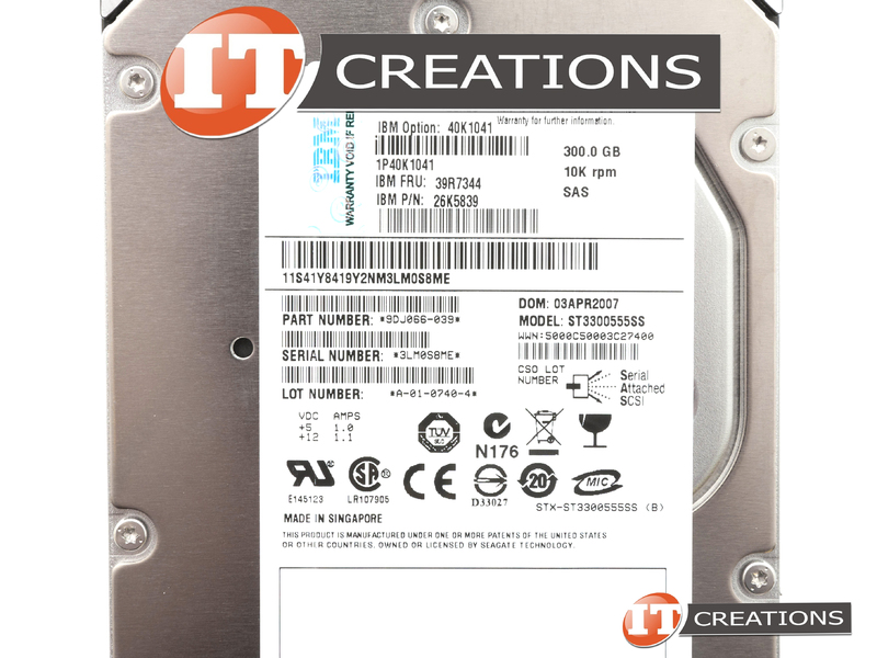 8J300S0-IBM - Refurbished - IBM / MAXTOR 300GB 10K RPM SAS 3.5 INCH ...