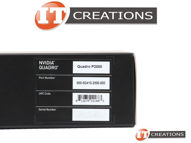 900-5G410-2500-000-RETAIL - Retail - NVIDIA QUADRO P2000 PASCAL GPU 5GB 1024 CUDA CORES MEMORY ...