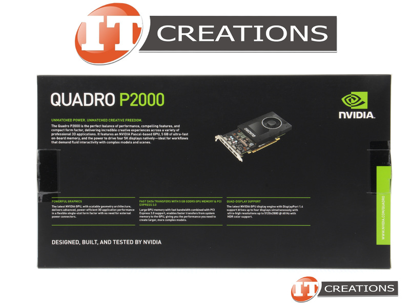 900-5G410-2500-000-RETAIL - Retail - Nvidia Quadro P2000 Pascal GPU 5GB 1024 Cuda Cores Memory ...