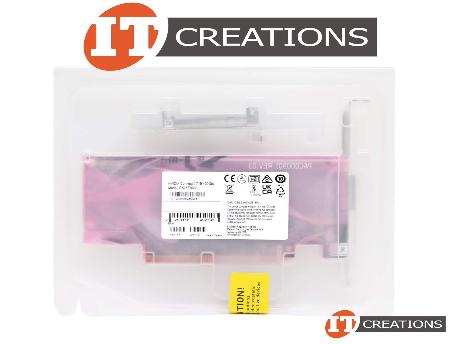 900-9X766-003N-SQ0 - New - NVIDIA CONNECTX-7 IB 400GB/S NDR / 400GBE SINGLE PORT OSFP PCI-E 5.0 ...