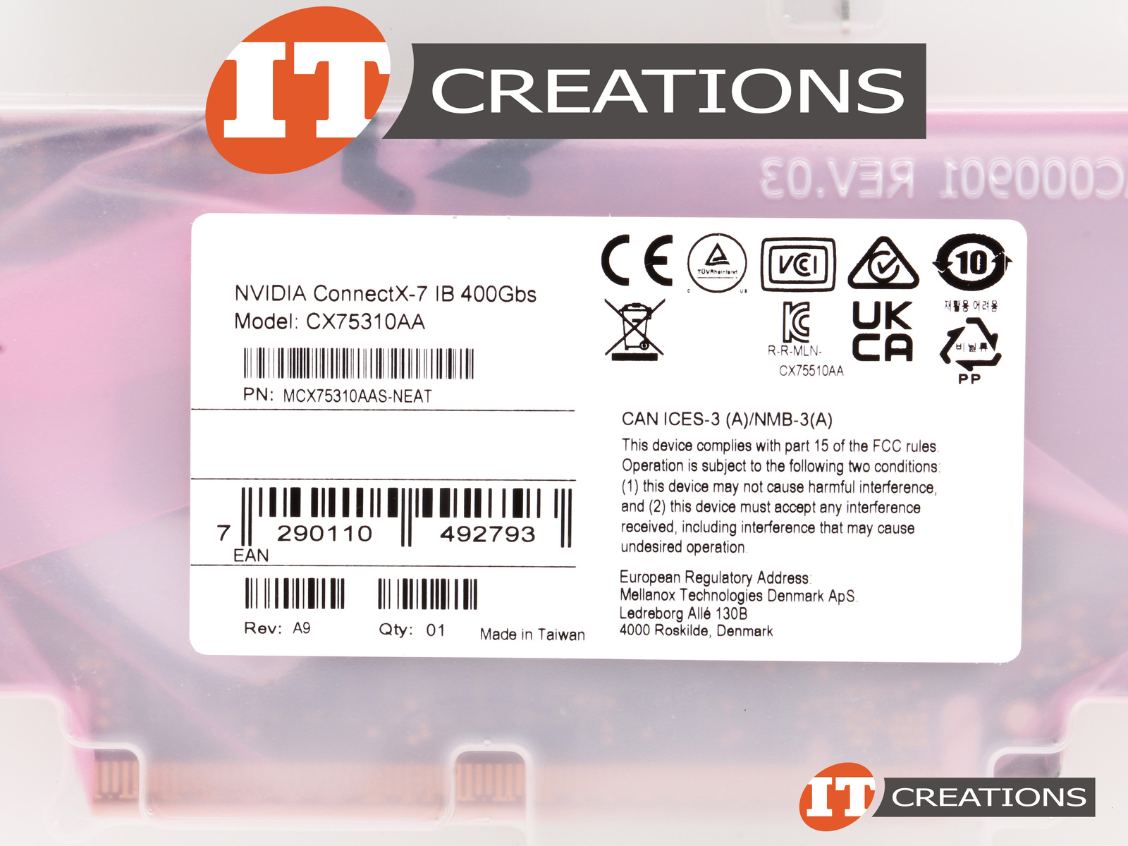 900-9X766-003N-SQ0 - New - NVIDIA CONNECTX-7 IB 400GB/S NDR / 400GBE SINGLE PORT OSFP PCI-E 5.0 ...