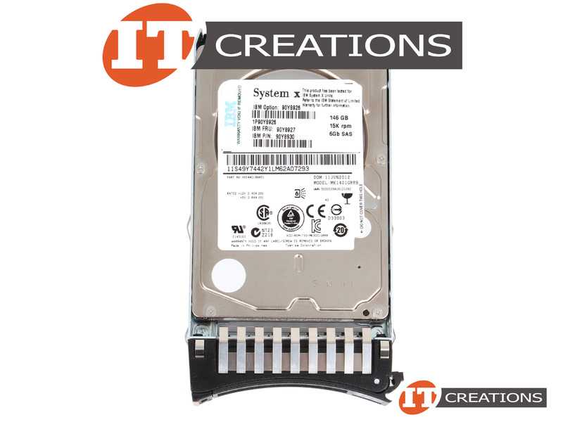 90Y8926 - Refurbished - IBM 146GB 15K RPM SAS 2.5 INCH SMALL FORM FACTOR SFF SYSTEM X 6GB/S HARD ...