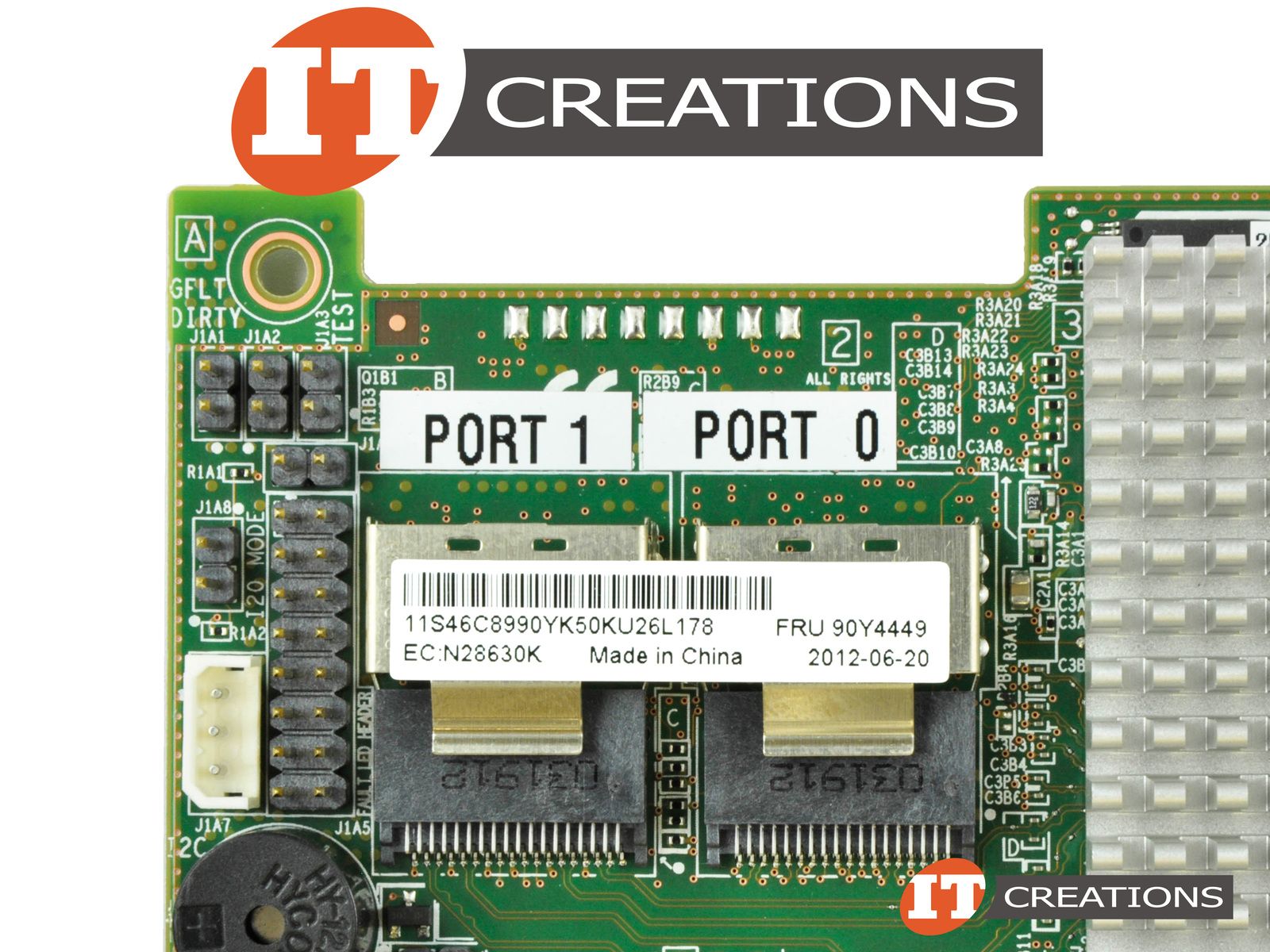 90Y4449-NO BRACKET IBM SERVERAID M5110 SAS / SATA PCI-E X8 CONTROLLER ...