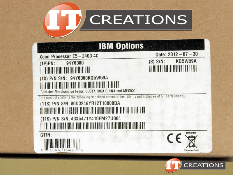 94Y6380-RETAIL - Retail - IBM CPU KIT INTEL XEON QUAD CORE E5-2403 1 ...