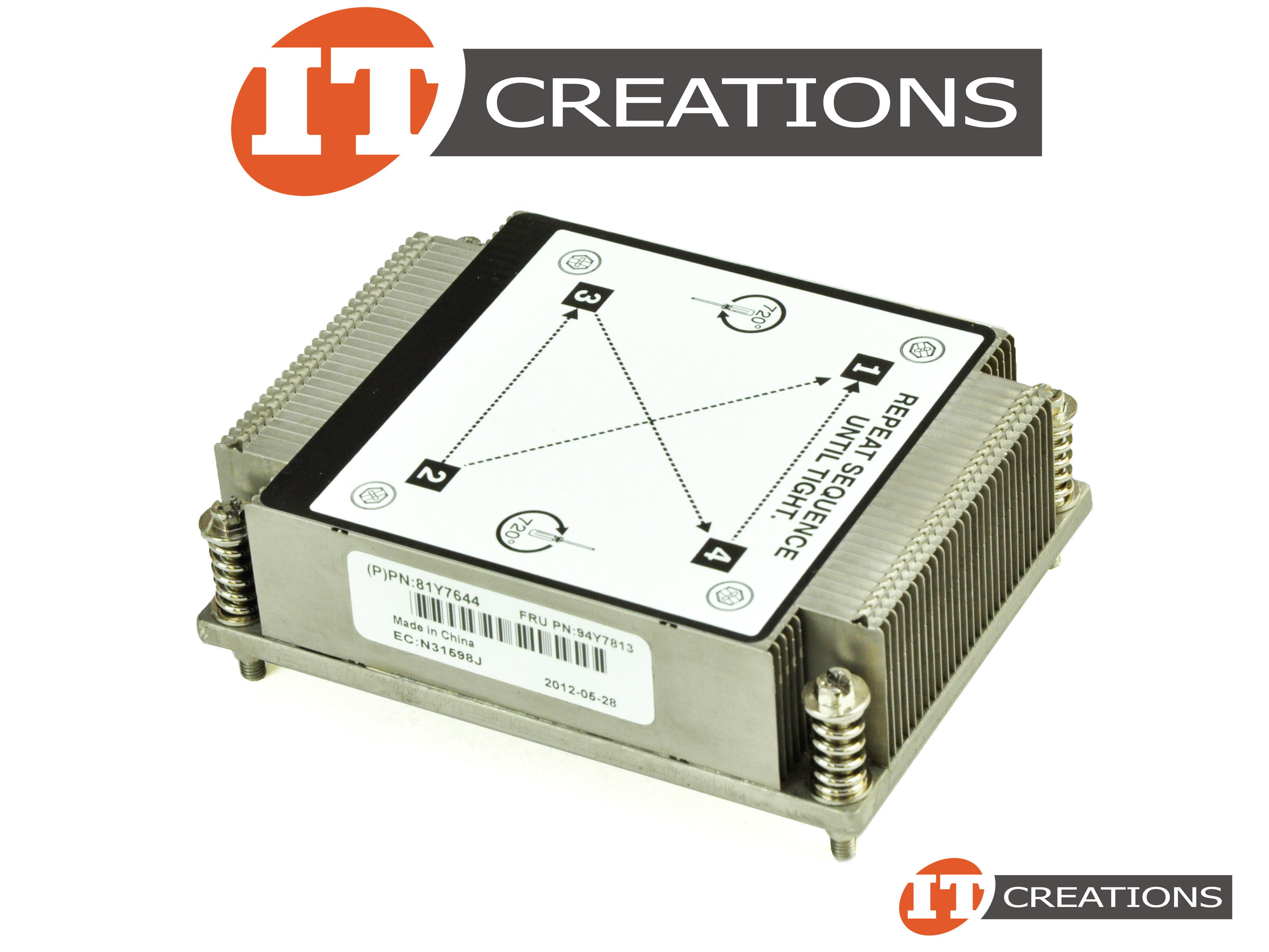 94Y7813 IBM Heatsink For IBM System X3530 M4 / X3630 M4 Screw Down Type