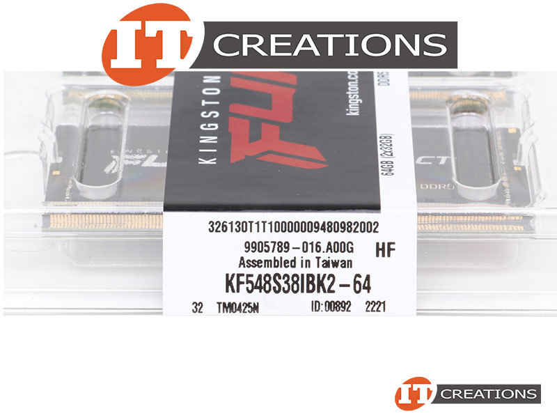 9905789-016.A00G-RETAIL - Retail - Kingston Fury 64GB ( 2 X 32GB ) PC5 ...
