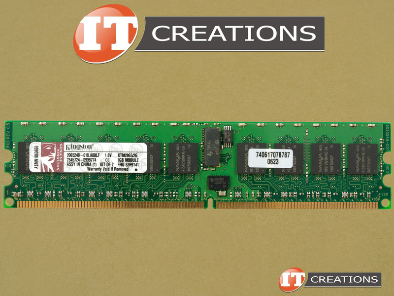 9965248-010.A00LF Kingston 1GB PC2-3200r Ddr2-400 Registered ECC CL3 ...