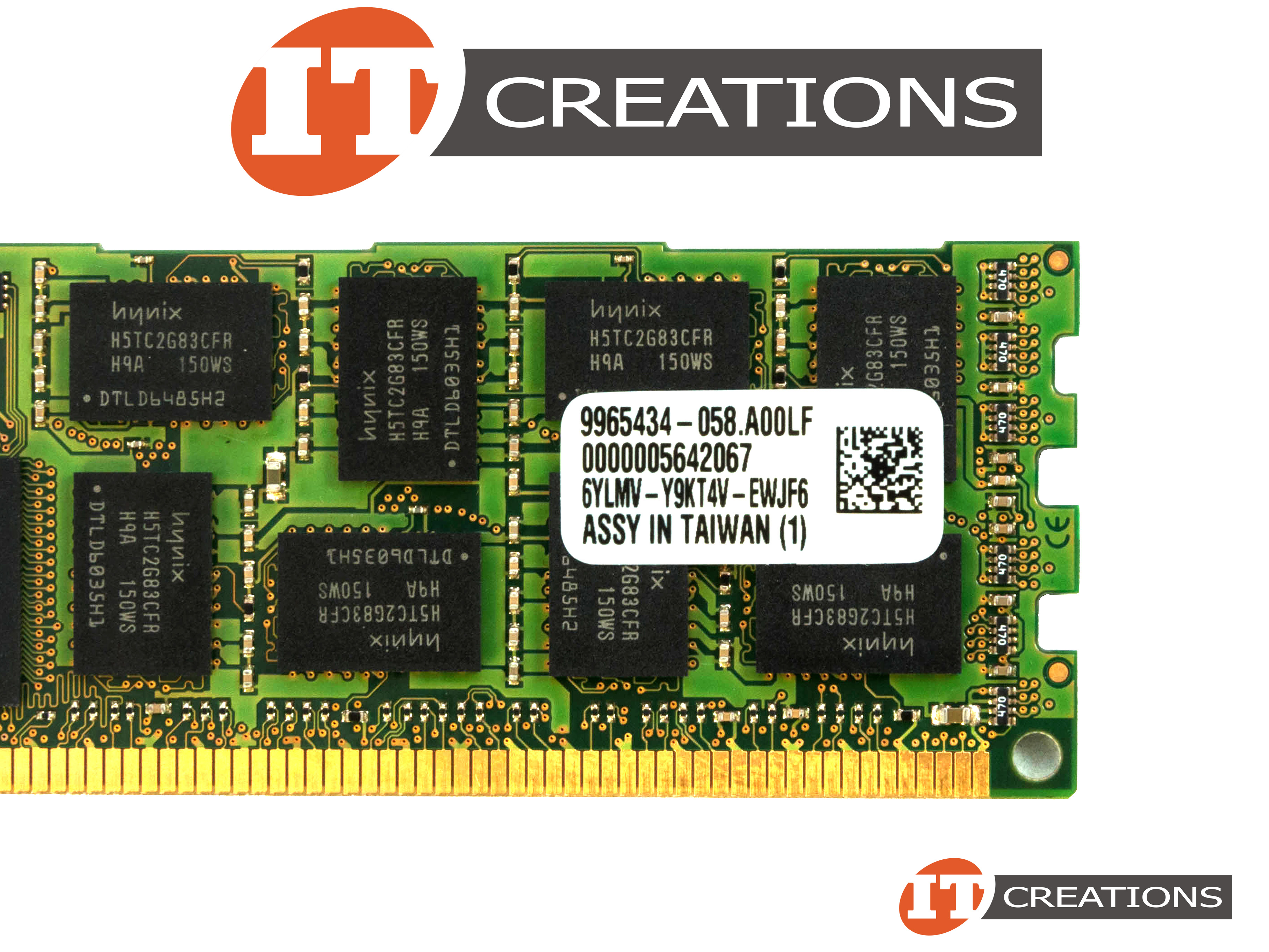 9965434-058.A00LF KINGSTON 8GB PC3-8500R DDR3-1066 REGISTERED ECC CL7 ...