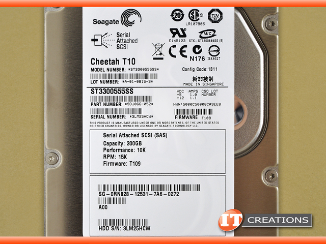 9DJ066-052-DELL DELL / SEAGATE 300GB 10K RPM SAS 3.5 INCH LARGE FORM ...