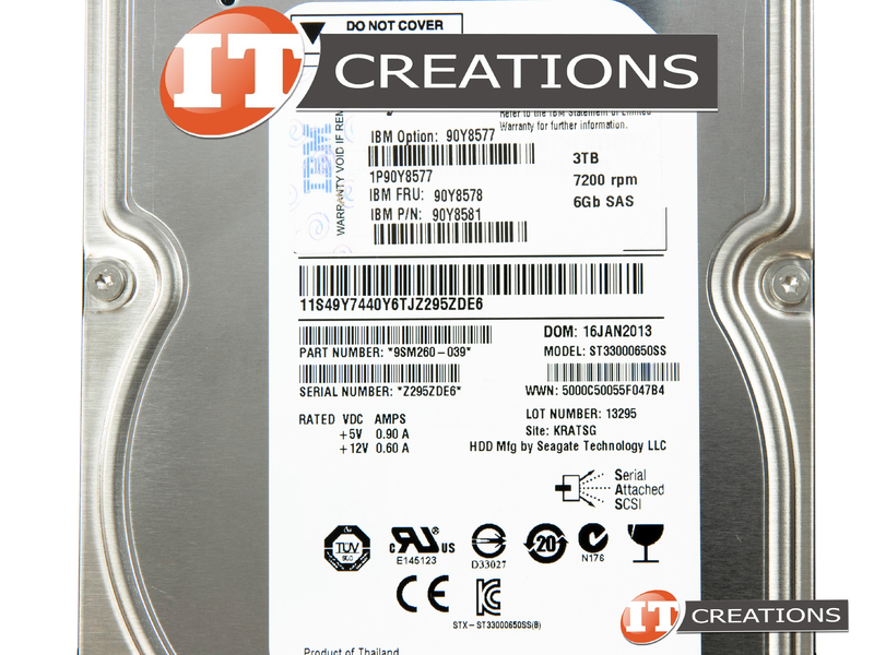 9SM260-039-IBM - New Other - IBM / SEAGATE 3TB 7.2K RPM SAS 3.5 INCH ...