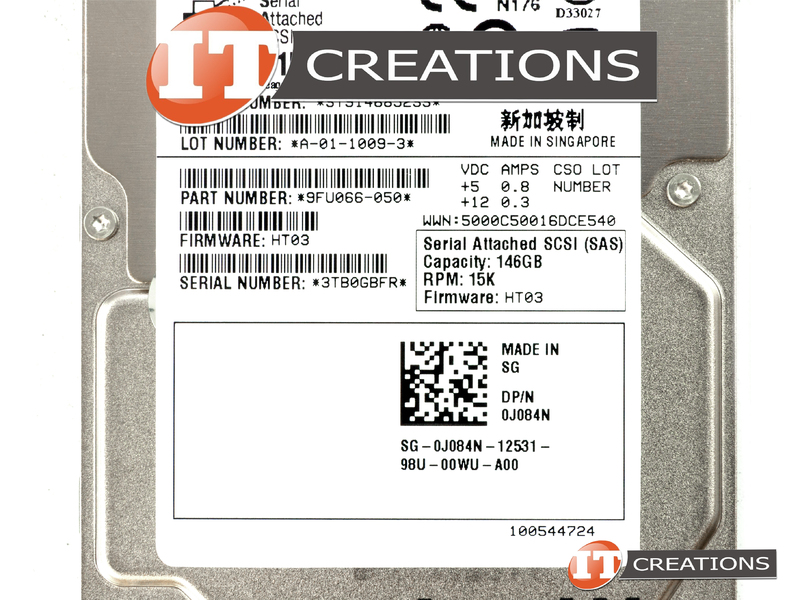 9FU066-050-DELL - Refurbished - DELL / Seagate 146GB 15K RPM SAS 2.5 ...