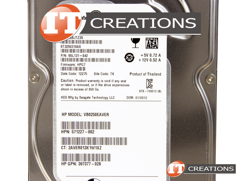9SL131-842-HP - Refurbished - HP / SEAGATE 250GB 7.2K RPM SATA 3.5 INCH ...