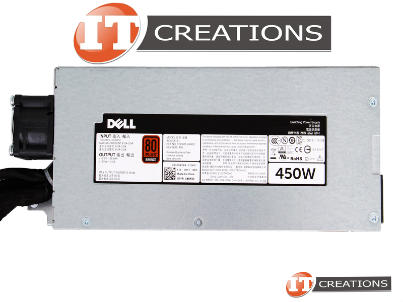 AC450E-S1-DELL DELL POWER SUPPLY 450W INPUT 100-240V 6.5-3.5A 50-60HZ ...