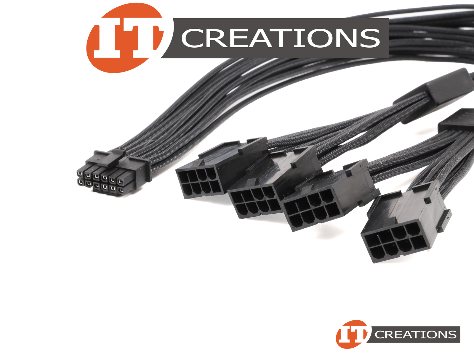 AG-PW-8416-040BK-NEW - New - AVA PCIE 5.0 4X8 PIN TO 16 PIN POWER 40CM ...