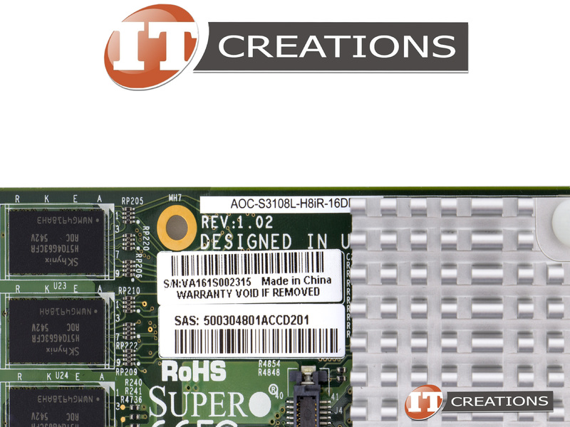 AOC-S3108L-H8IR-16DD-NO BRACKET SUPERMICRO / LSI MEGARAID SAS 3108 12GB ...