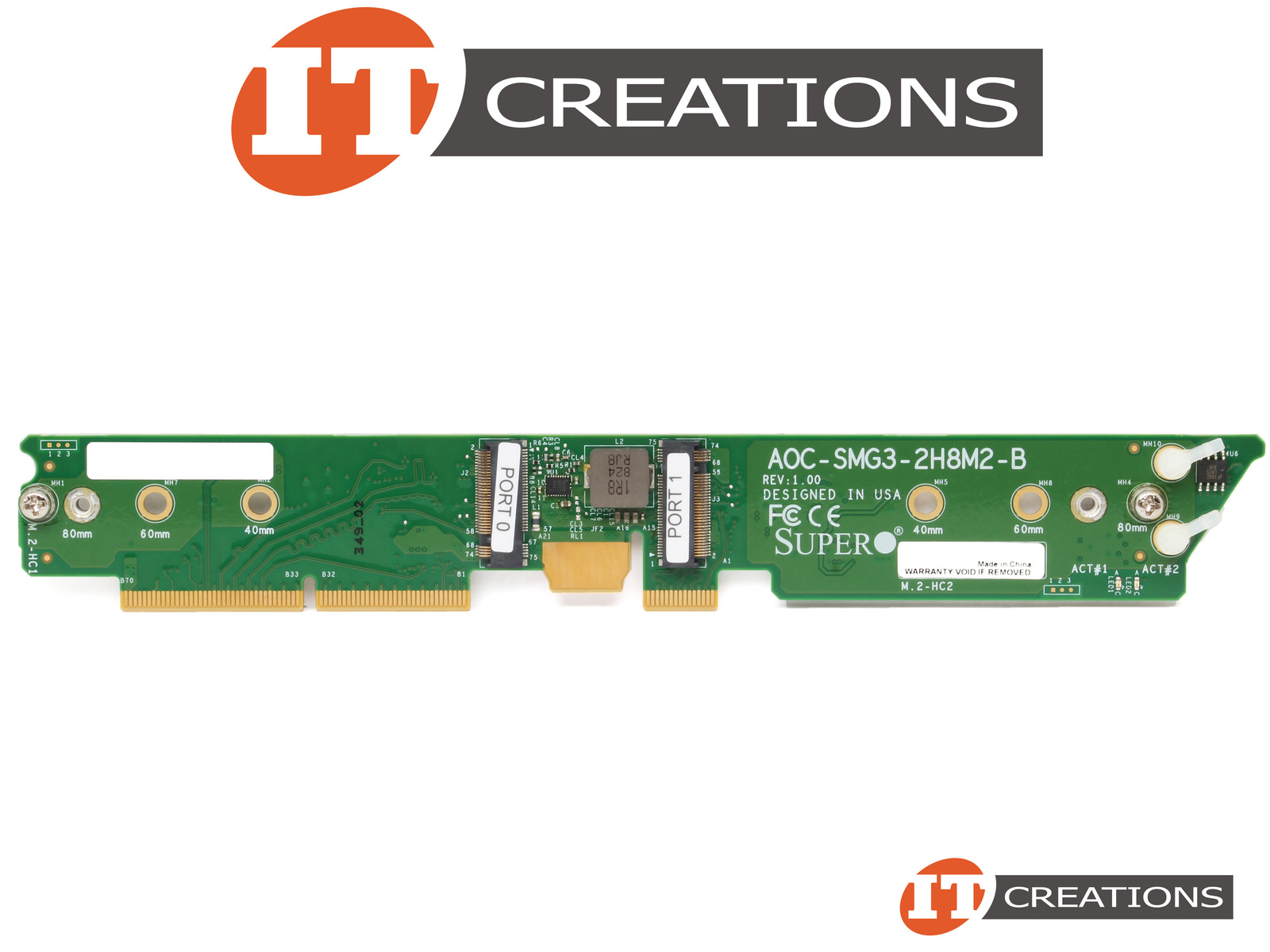 AOC-SMG3-2H8M2-B SUPERMICRO M.2 SATA / NVME HYBRID BUTTERFLY CARRIER ...