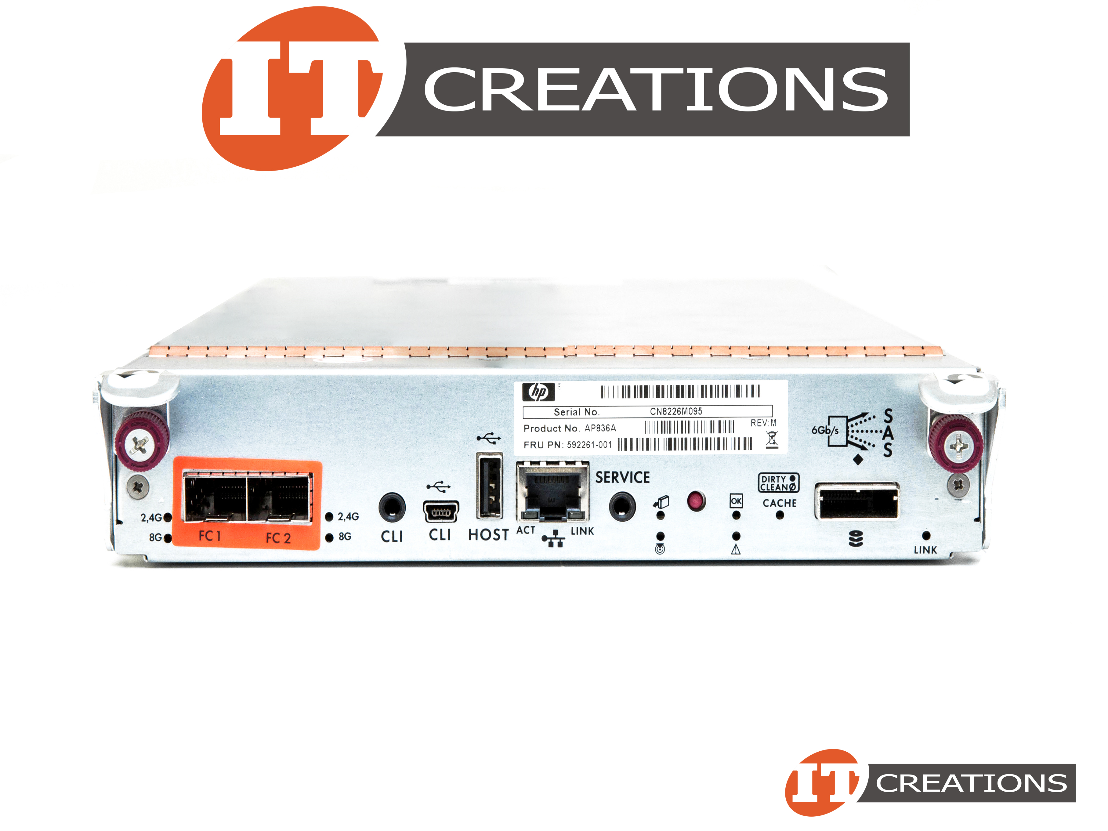 AP836A HP 8GB FIBRE CHANNEL CONTROLLER FOR HP P2000 G3 MSA ARRAY SYSTEM ...