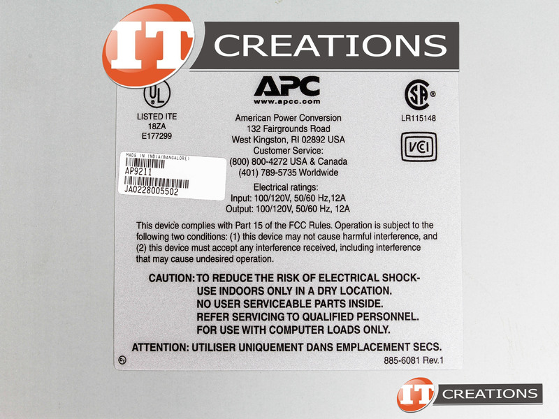 AP9211 - New Other - APC MASTERSWITCH POWER DISTRIBUTION UNIT - WITH ...