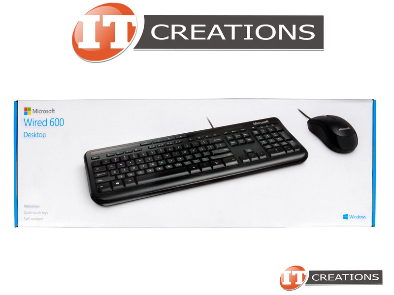 APB-00001 MICROSOFT WIRED 600 DESKTOP KEYBOARD - MODEL 1576 WINDOWS 10 ...