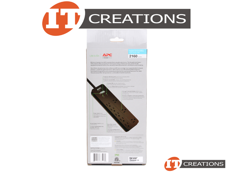 APC PH8-NEW - New - APC HOME OFFICE SURGEARREST 8 OUTLET 120V - 6FT ...